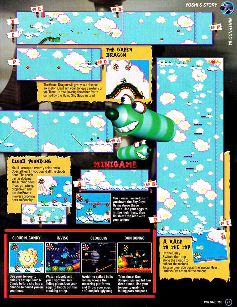 Yoshi's Story secrets and strategies in Nintendo Power Vol. 106