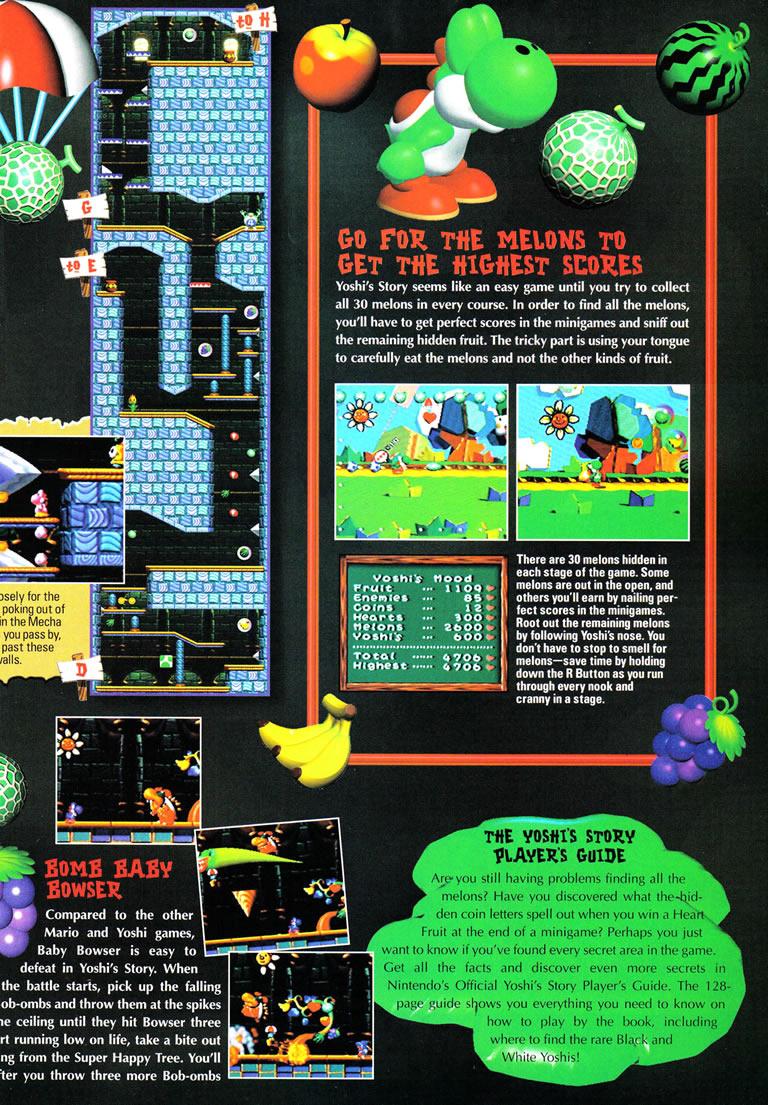 Yoshi's Story secrets and strategies in Nintendo Power Vol. 106