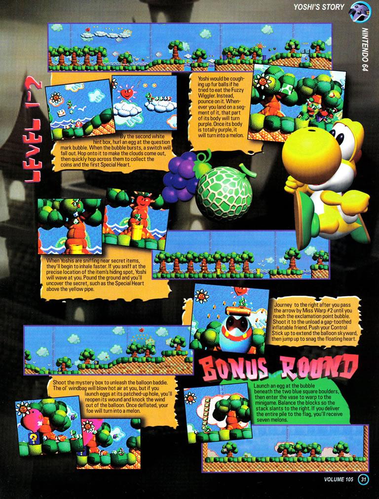 Yoshi's Story strategy: All the hearts in worlds 1 and 2 in Nintendo ...